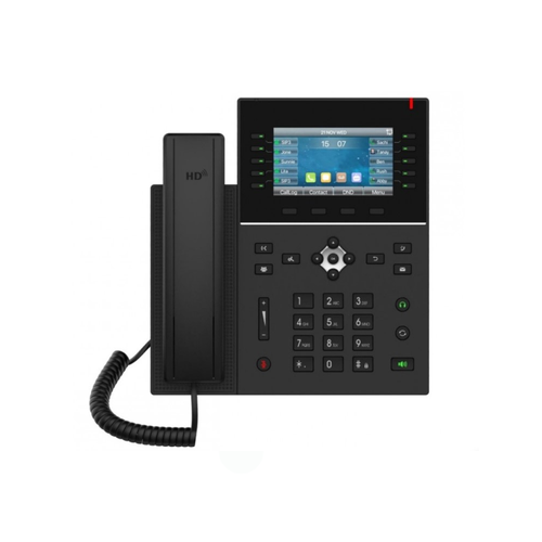 VoIP-телефон Fanvil 20 линий SIP, 2х10/100/1000, осн. цветной дисплей 480x272, записная нкига на 2000, IPv6. 60 клавиш быстрого набора, POE