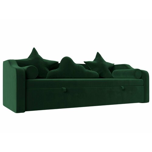 Детский диван-кровать Рико, Велюр зеленый