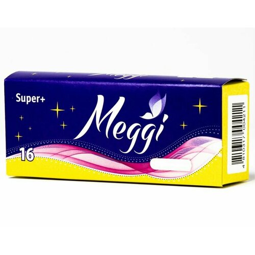 Meggi Тампоны женские гигиенические Super+, 16 шт в уп.