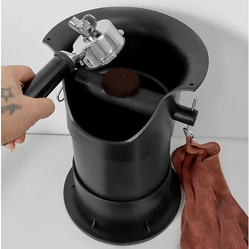 Профессиональный нок-бокс MyPads для кофейного жмыха на 22см диаметром, контейнер с крючками для полотенца металлический большой размер, идеально п.