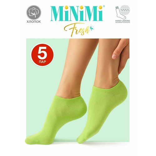 Носки MiNiMi, 5 пар, 5 уп., размер 35-38, зеленый