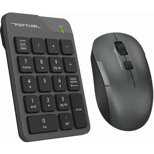 Комплект (клавиатура+мышь) A4TECH Fstyler FG1600C Air, USB, беспроводной, серый