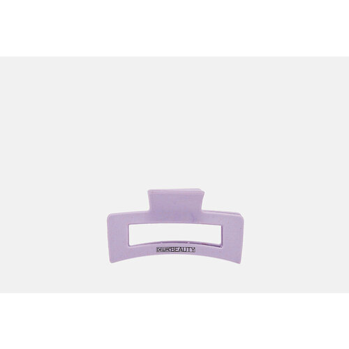 Заколка-краб для волос Dewal Beauty, прямоугольная большая фиолетовая 1шт