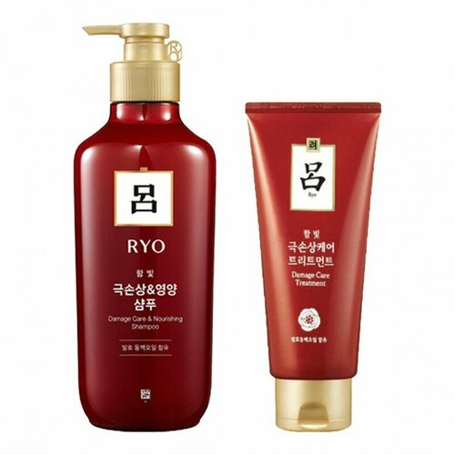 RYO Набор Шампунь + Маска для волос для поврежденных волос Damage Care & Nourishing Shampoo 550мл + 180мл