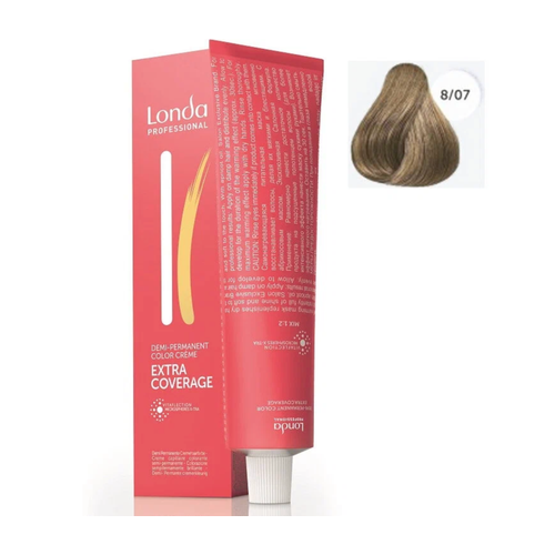 Лонда / Londa Professional - Тонирование для волос Demi-Permanent Extra Coverage 8/07, 60 мл