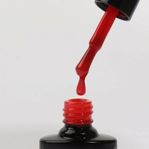 Queen fair Гель лак для ногтей «RED BOOM», с блёстками, 3-х фазный, 8 мл, LED/UV, цвет (77)