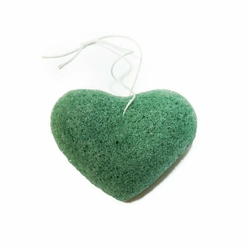 Спонж конжаковый Kristaller с экстрактом зеленого чая KG-005, сердце