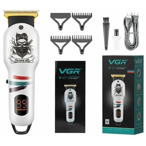 VGR Триммер для бороды и усов VGR V-971