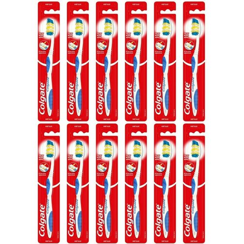 Colgate Зубная щетка Классика Здоровья, мягкая, 12 шт