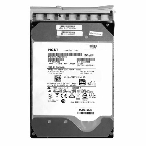 Жесткий Диск Cisco HUH721010AL42C0 10Tb SAS 3,5" HDD