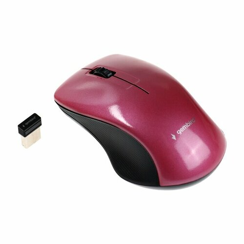 Мышь Gembird MUSW-370, беспроводная, оптическая, 1000 dpi, USB, розовая (комплект из 3 шт)