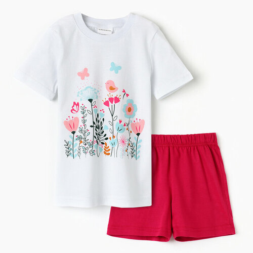 Комплект одежды Noname, размер 110/116, белый, розовый