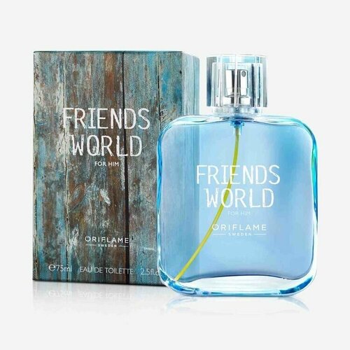 Oriflame Friends world for him туалетная вода, 75 мл