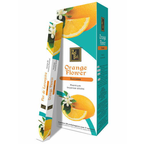 ORANGE FLOWER Premium Incense Sticks, Zed Black (цветок апельсина премиум благовония палочки, Зед Блэк), уп. 8 палочек.