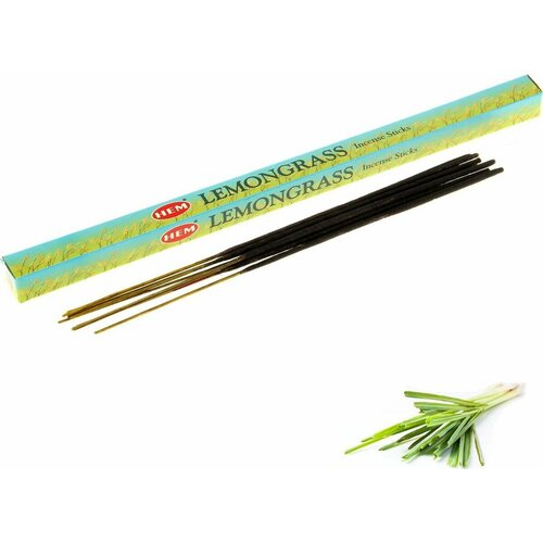 Hem Incense Sticks LEMONGRASS (Благовония лимонник, Хем), уп. 8 палочек.