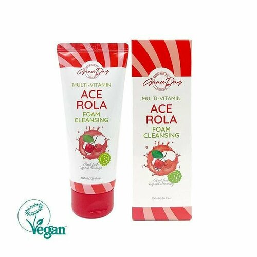 Grace Day Пенка для умывания с экстрактом ацеролы multi-vitamin acerola foam cleanser, 100 мл