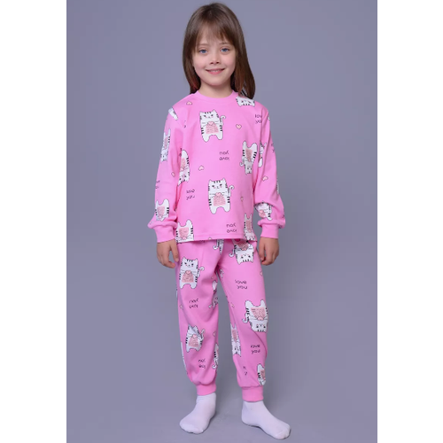 Пижама , размер 104, розовый