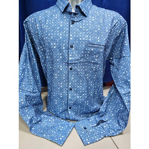 Рубашка AMATO, размер 4XL, голубой
