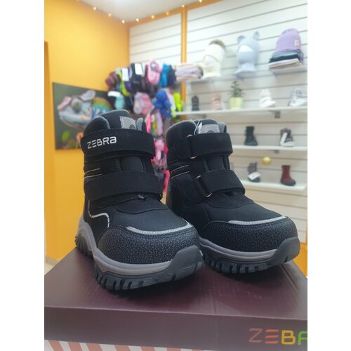 Ботинки Зебра, размер 29, черный