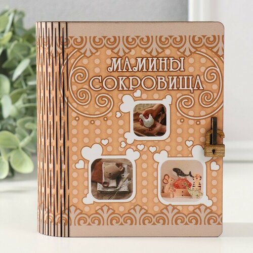 Шкатулка-книга "Мамины сокровища" 14х12х5 см (комплект из 6 шт)