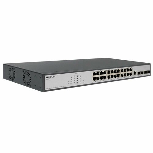 ORIGO Коммутатор ORIGO OS3228P/250W/A1A Управляемый L3 PoE-коммутатор 24x1000Base-T PoE+, 4x10G SFP+, PoE-бюджет 370 Вт/250 Вт OS3228P/250W/A1A