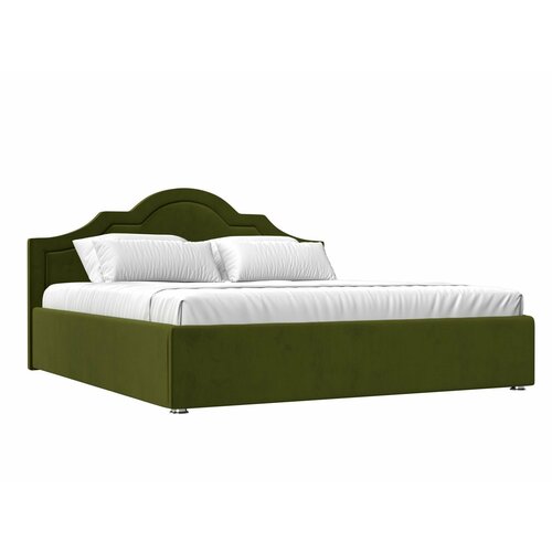 Интерьерная кровать Афина 160, Микровельвет зеленый
