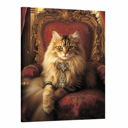 Интерьерная картина 50х70 "Мейн-кун: мечта кошачьего царства"