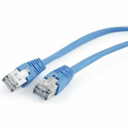 Cablexpert Коммутационный шнур PP22-2M B Патч-корд PP22-2M B 1000G FTP 4 пары cat5E CCA molded 2м синий RJ-45 m -RJ-45 m