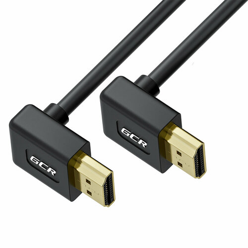 Кабель SLIM HDMI 2.0 угловой Ultra HD 4K 60Hz 3D 18.0 Гбит для PS4 Xbox One SmartTV телевизора (GCR-H205) черный 1.0м