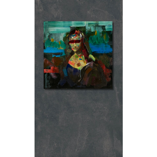 Картина акрилом «Лиза Мона» 40х40 ручной работы