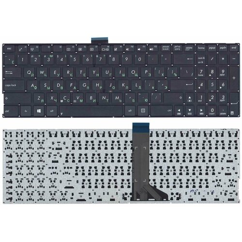 Клавиатура для ноутбука ASUS F551C черная (плоский ENTER)