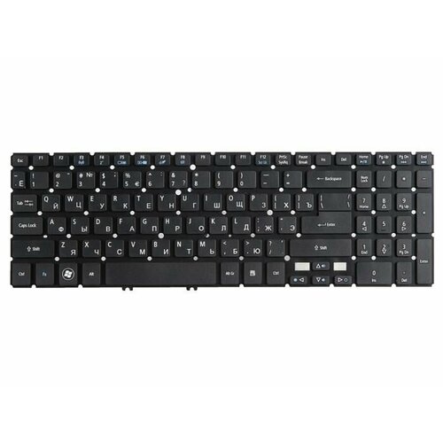 Клавиатура для ноутбука Rocknparts Acer Aspire V5, V5-531, V5-571, M3-581, M5-581, V7-581, V5-573, V5-572, V5-552, V5-551, TravelMate P455 [NK. I1713.00W] Black, No Frame, гор. Enter