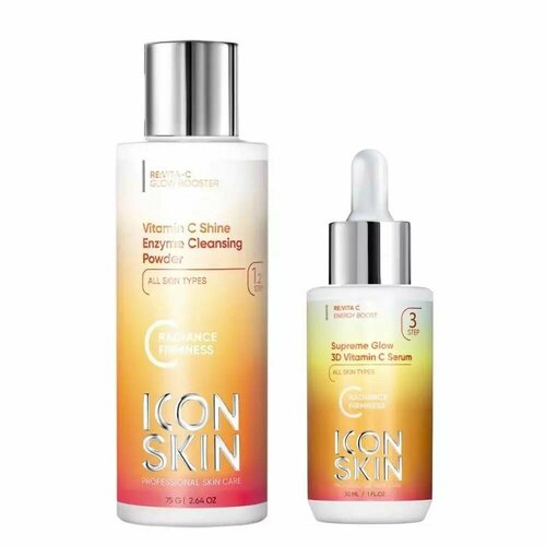 Icon Skin Набор Re: Vita C для сияния кожи: сыворотка 30 мл + энзимная пудра 75 г