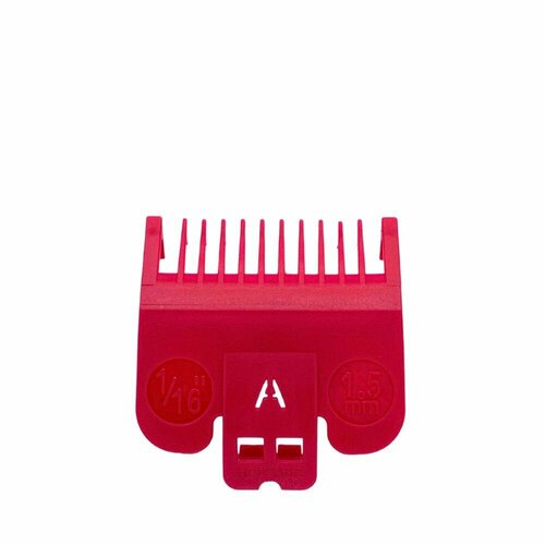 Насадка пластиковая DiBiDi 1,5 мм для машинок Wahl, BaByliss Pro, JRL (Красный)
