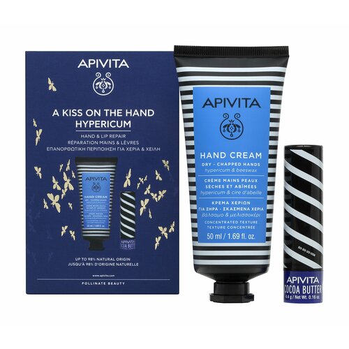 APIVITA Набор подарочный (Крем для рук, 50 мл + Стик для губ, 4 г)