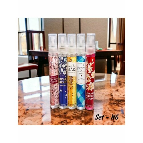 Сет мини спрей для тела Bath & Body Works 10мл x 5шт - N6