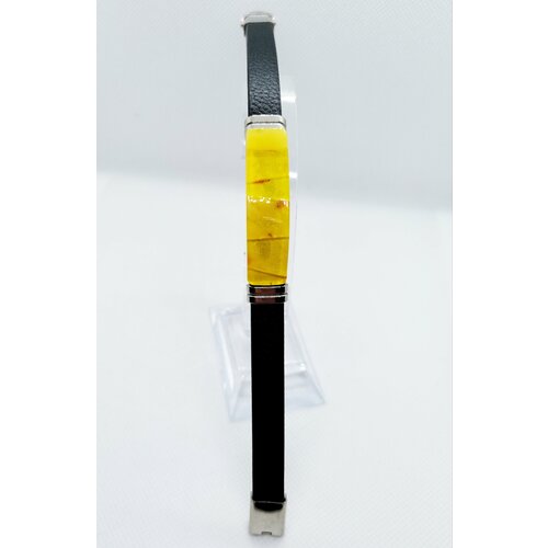 Жесткий браслет Верона, янтарь, размер 20 см., размер one size, желтый, черный