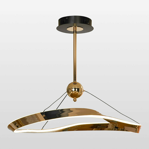 Подвесная люстра Lussole Torrance LSP-7168, LED, 60Вт, кол-во ламп:1шт, Золото