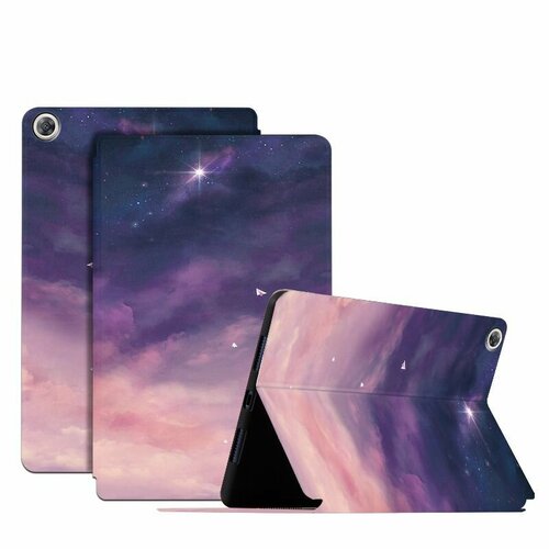 Чехол MyPads для планшета Huawei MediaPad M5 Lite 8 (8.0") JDN2-L09/ Honor Tab 5 (8.0") JDN2-W09, противоударный, с рисунком звездного неба, темно-.