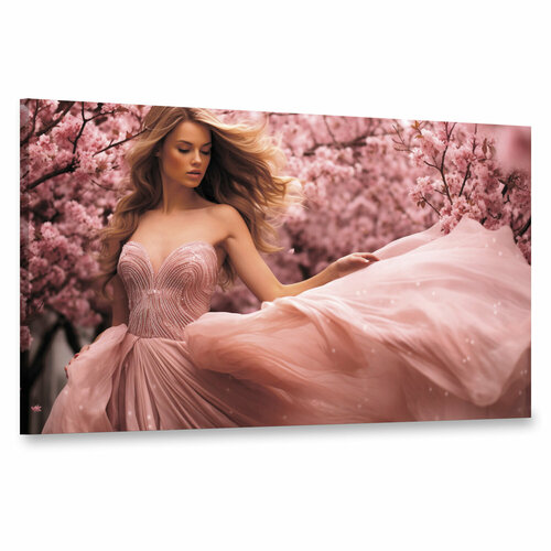 Интерьерная картина 100х60 "Розовая гармония"