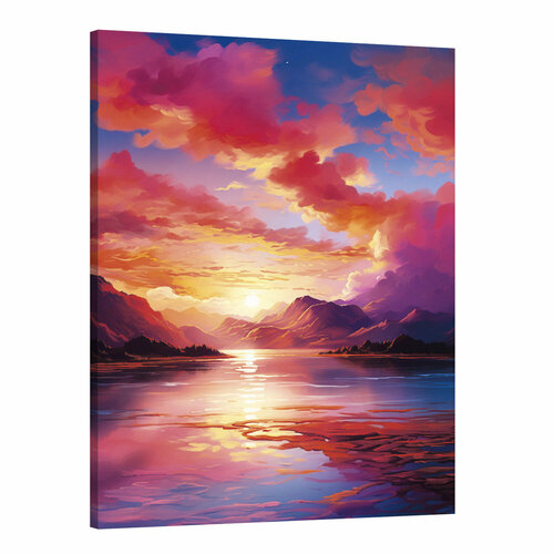 Интерьерная картина 50х70 "Ослепительный закат"
