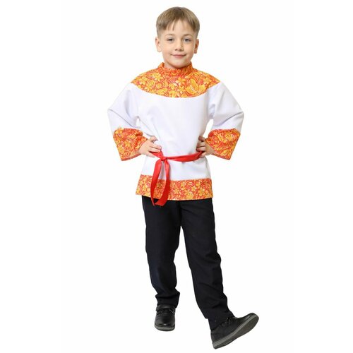 Русская народная рубаха для мальчика косоворотка хохлома