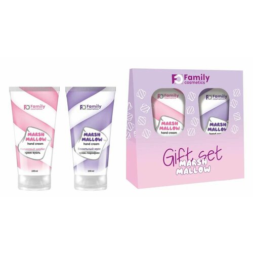 Family Cosmetics Подарочный набор для женщин Marshmallow, крем для рук, 100 мл х 2 шт
