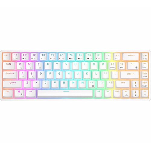 Клавиатура Royal Kludge RKG68 White (USB, RGB, Yellow switch)