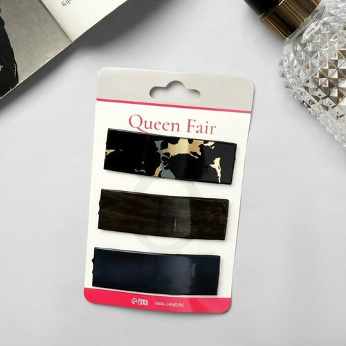 Queen fair Невидимка для волос "Дифда" (набор 3 шт) 7 см, микс