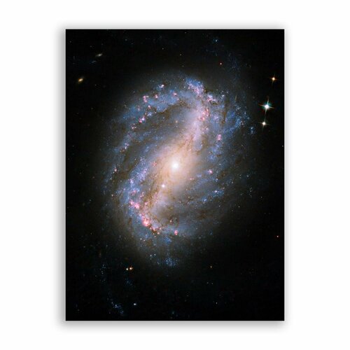 Постер, плакат на бумаге / Galaxy NGC 6217 / Галактика / Размер 60 x 80 см