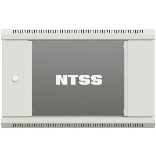 Шкаф коммутационный NTSS Премиум (NTSS-W9U6045GS-2) настенный 9U 600x450мм пер. дв. стекл 60кг серый IP20 сталь