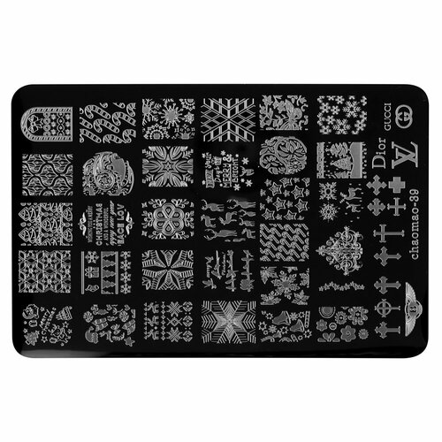 Irisk, трафарет для стемпинга металлический 9,5x14,5см (043 Chaomao 39 Зима)