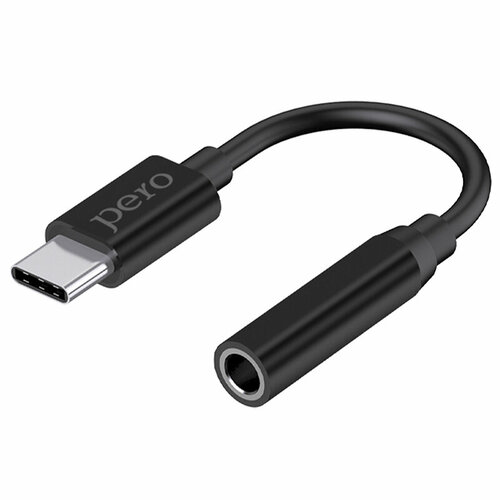 Аксессуар Pero AD11 USB-C - USB-C/Mini Jack 3.5mm Black PRAD11BK