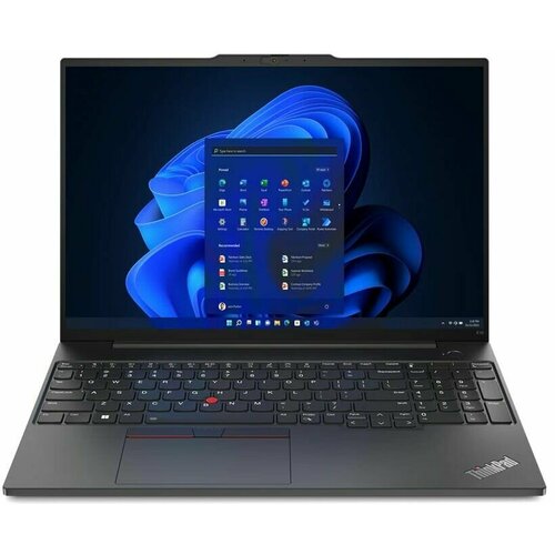 Ноутбук Lenovo ThinkPad E16 2023, AMD Ryzen 5 7530U (2.0 ГГц), RAM 16 ГБ, SSD 512 ГБ, AMD Radeon, Windows Home, черный, Английская раскладка